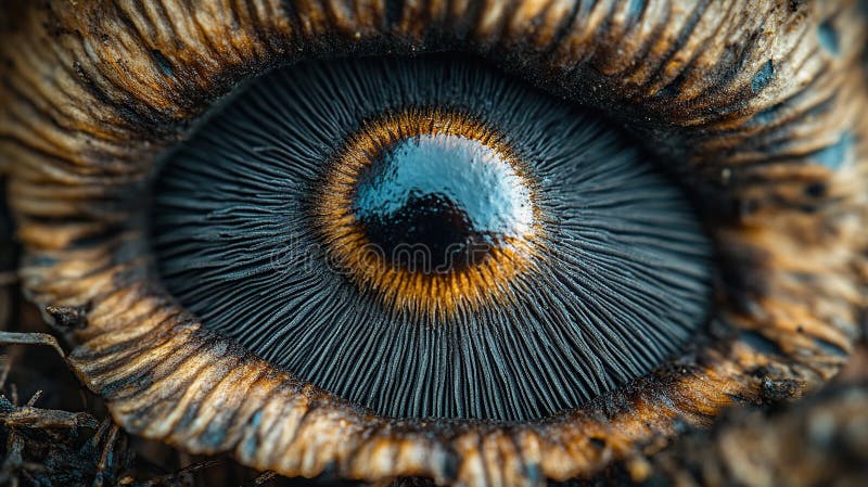 Macro eye of a mushroom stock photo. Image of beautiful - 369979878
