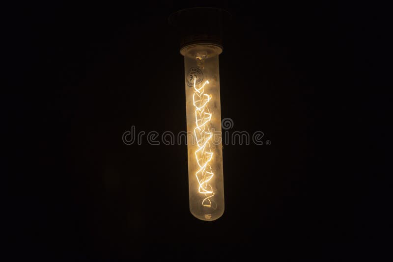 Filament of a Electric Light Bulb Stock Photo - Image of orange, bright ...