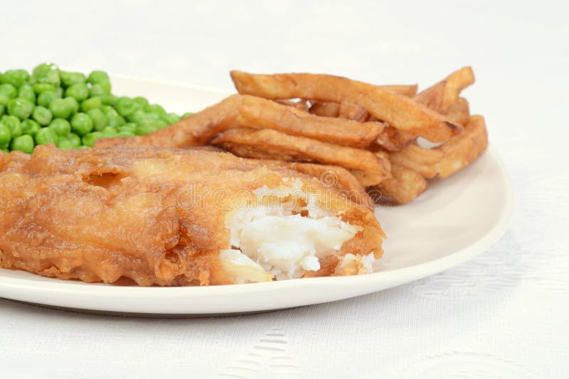 Macro fish and chip dinner stock photo. Image of green - 29345882