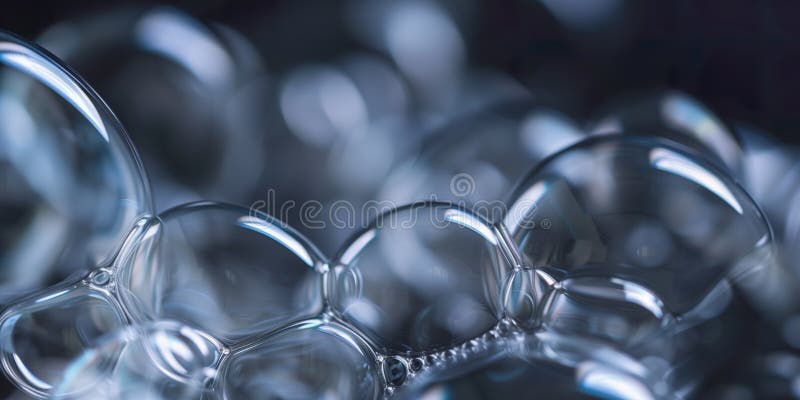 Macro Foam Bubbles of Cleansing or Moisturizer or Toning or Exfoliating ...