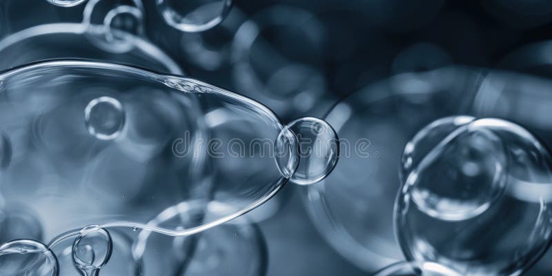 Macro Foam Bubbles of Cleansing or Moisturizer or Toning or Exfoliating ...