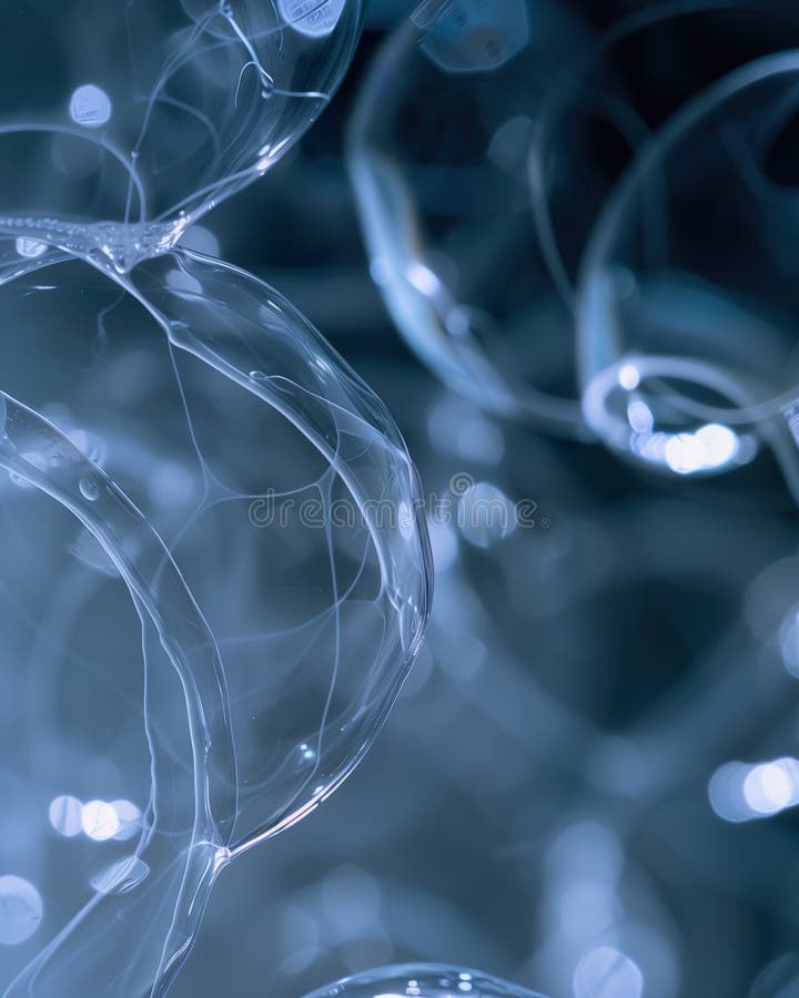 Macro Foam Bubbles of Cleansing or Moisturizer or Toning or Exfoliating ...