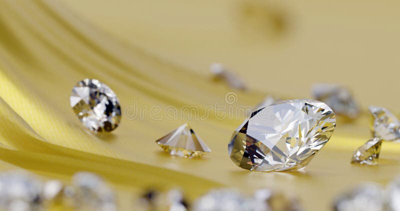 Macro Focus of Diamond with Blurred Background Diamond Cluster on ...