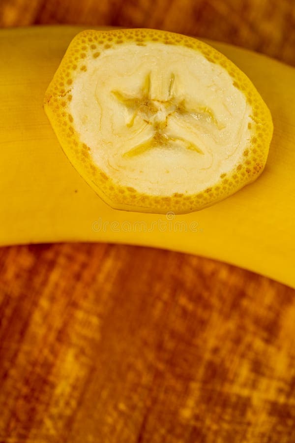 Macro Food Photography Banana Cut Section Stock Photo - Image of snack ...
