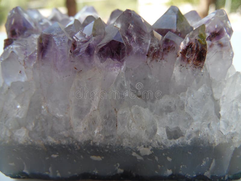 Macro Fotografia Di Crystal Quartz Amethyst Rough Fotografia Stock ...