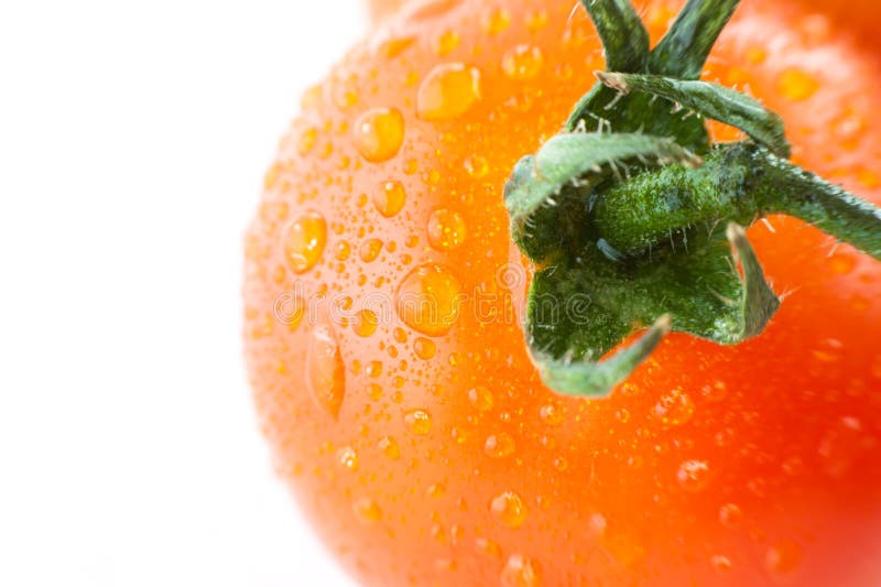 Macro Fresh Tomato and Bubble Stock Image - Image of background, detox ...