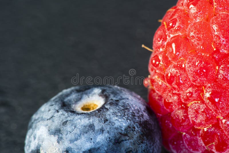 Macro Fruit: Ripe Raspberry Extreme Close-up, Black Background ...
