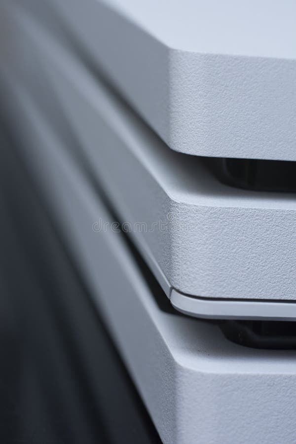 White Game Console, Close Up. Concept View Stock Image - Image of ...