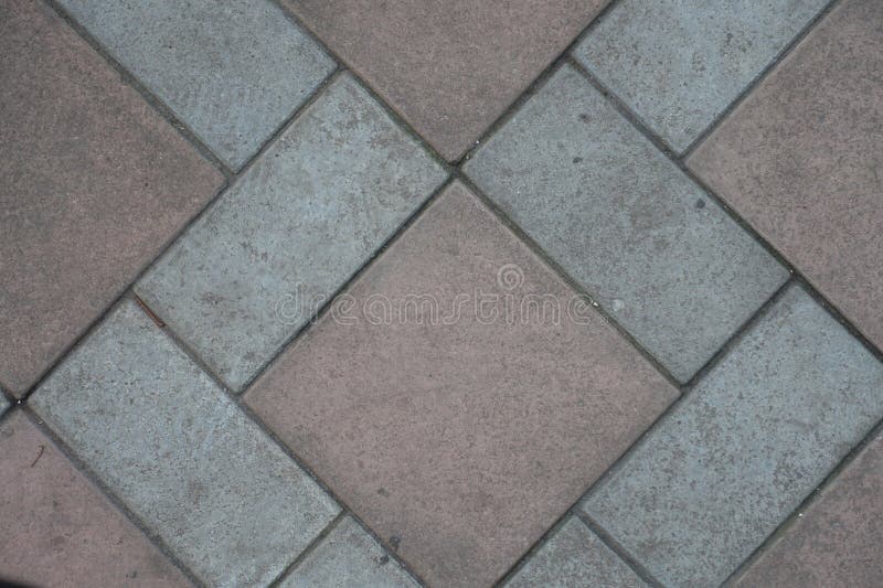 Macro of Pavement Made of Grey and Brown Concrete Tiles Stock Photo ...
