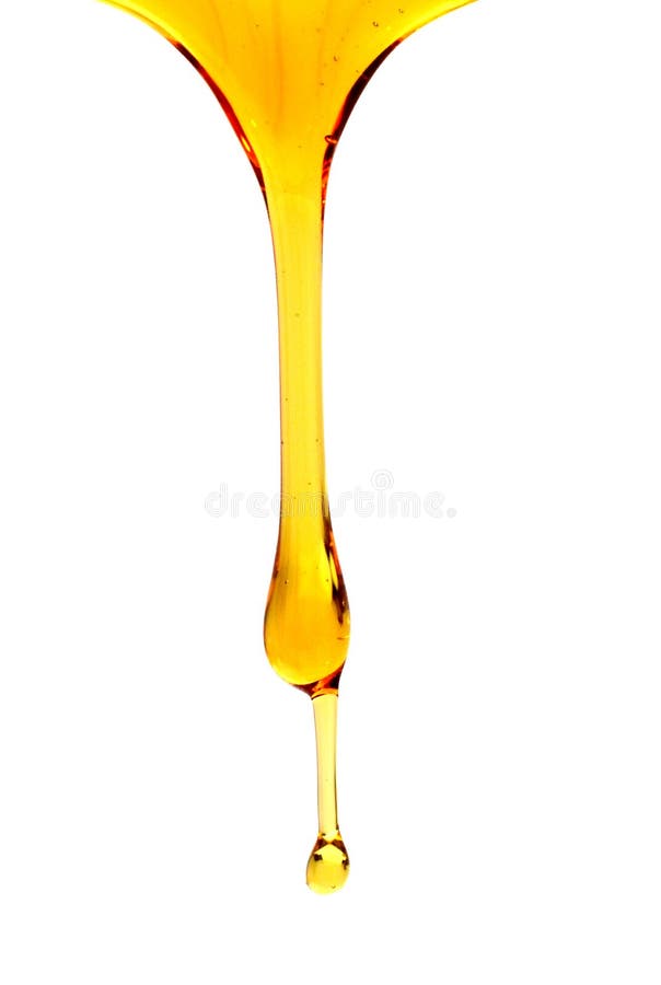 Macro Gotas De Miel Aisladas Sobre Fondo Blanco. Foto de archivo ...