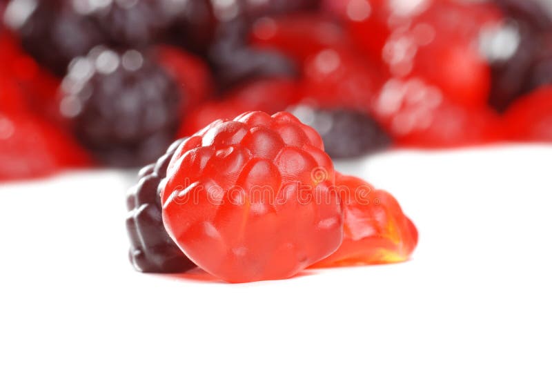 Macro gummy fruit candy stock photo. Image of pieces - 13215838