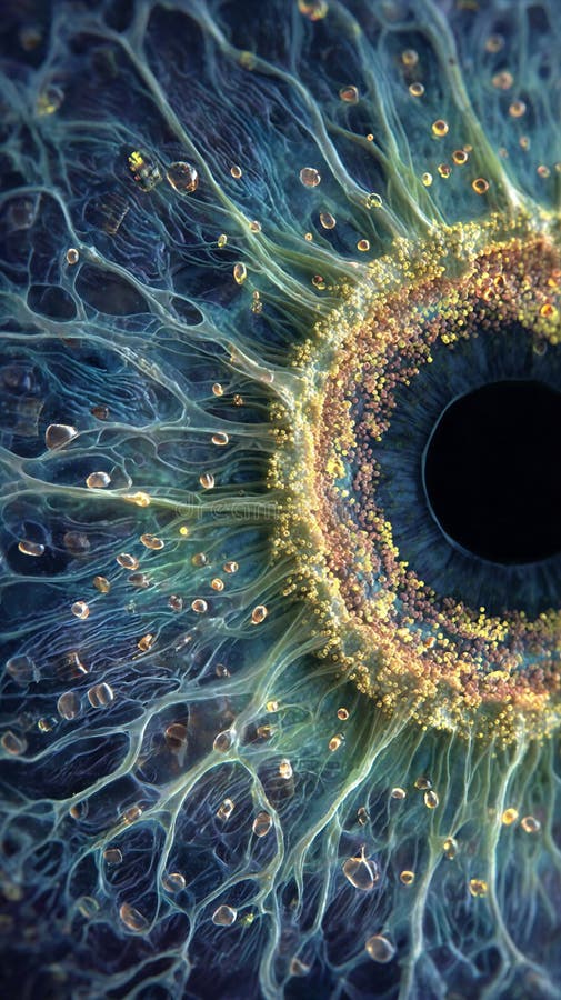 Macro Human Eye Closeup with Vivid Iris Pattern, Natural Eyelashes and Detailed Optical ...