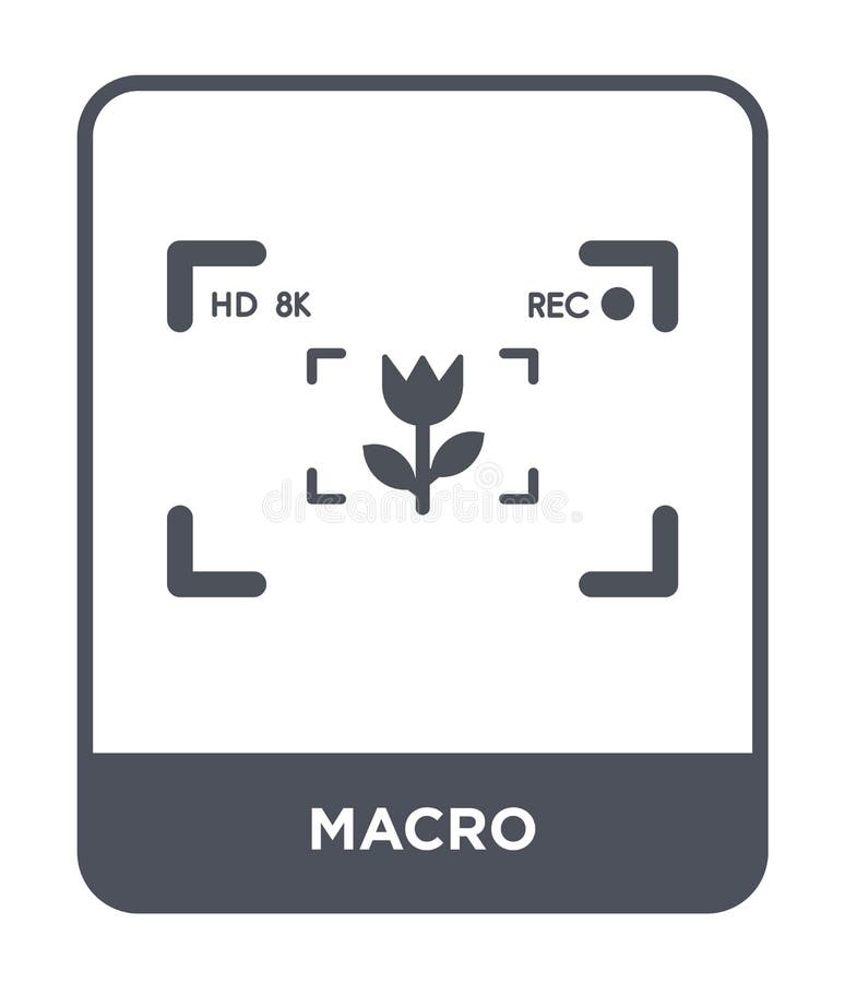 Macro Icon in Trendy Design Style. Macro Icon Isolated on White ...