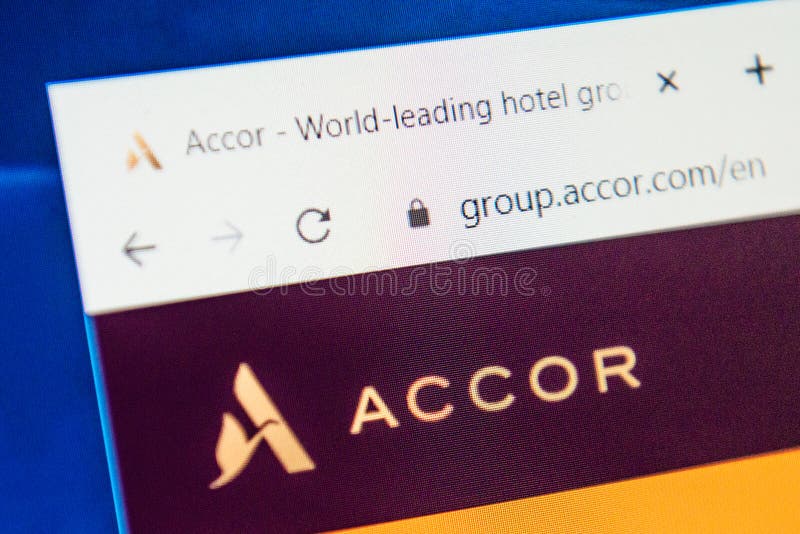 Accor Group Web Site. Selective Focus. Editorial Stock Photo - Image of ...
