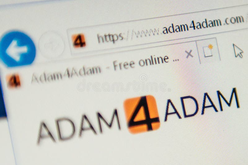 Adam4Adam.com Web Site. Selective Focus. Editorial Photography - Image ...