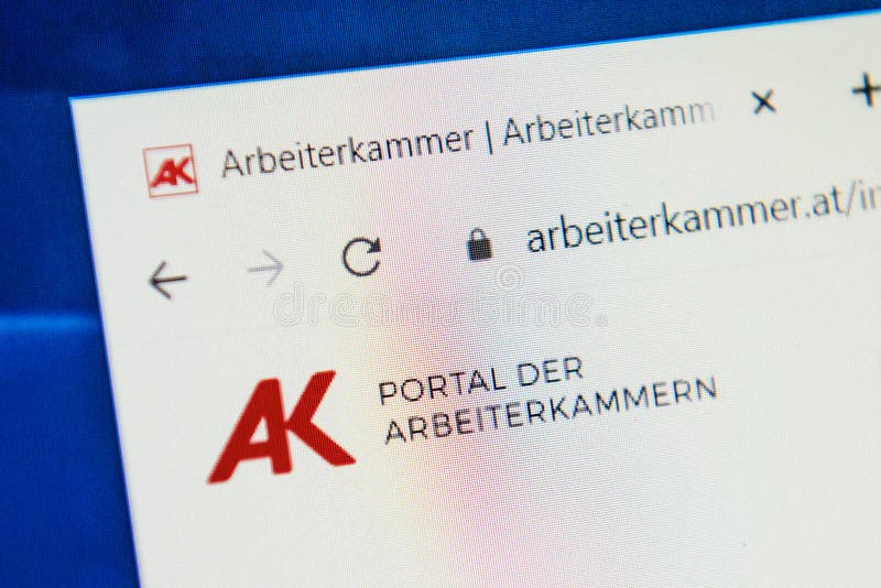 Arbeiterkammer.at Web Site. Selective Focus. Editorial Stock Image ...