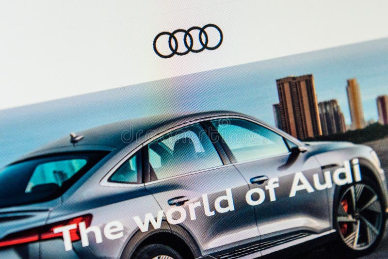 Audi web site editorial stock photo. Image of homepage - 177803793
