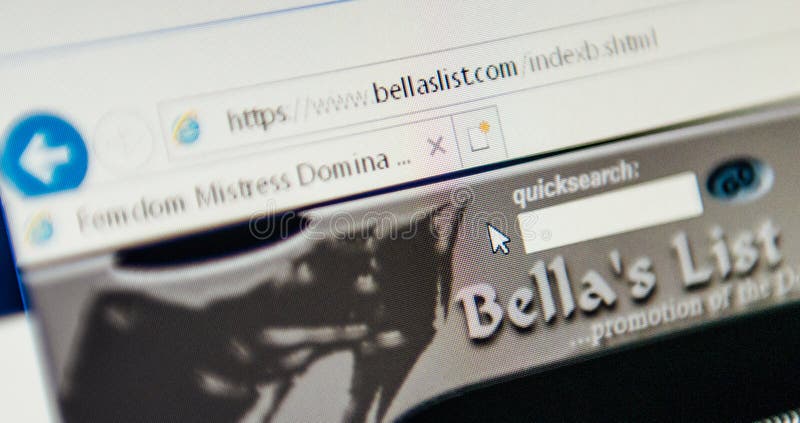 BellasList.com Web Site. Selective Focus. Editorial Photo - Image of ...