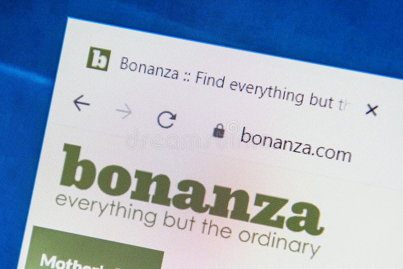 Bonanza.com Web Site. Selective Focus. Editorial Image - Image of ...