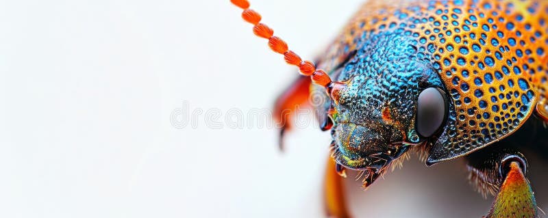 Close-up of a Colorful Beetle Shell Showcasing Vibrant Patterns and ...