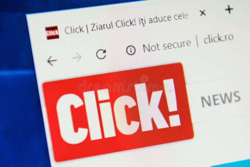 Click.ro Web Site. Selective Focus. Editorial Photo - Image of site ...