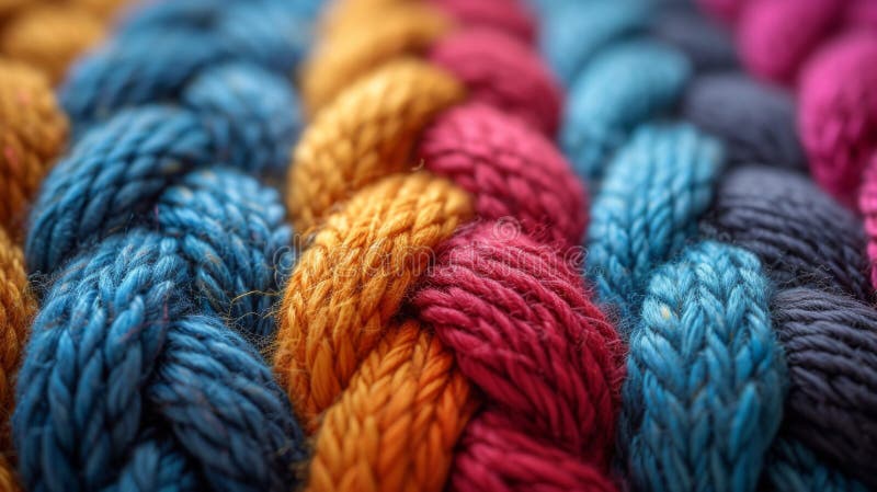 Macro Image of Colorful Threads Tightly Woven Together Displaying the ...