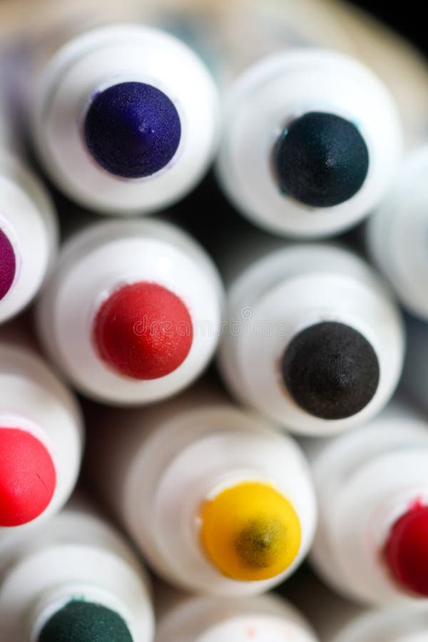 Close up of felt tip pens stock photo. Image of coloring - 327809360
