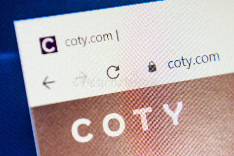 Coty Web Site. Selective Focus. Editorial Stock Photo - Image of site ...