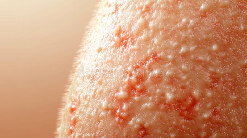 Macro Image of Dermatitis with Rashes, Redness, and Texture Changes ...