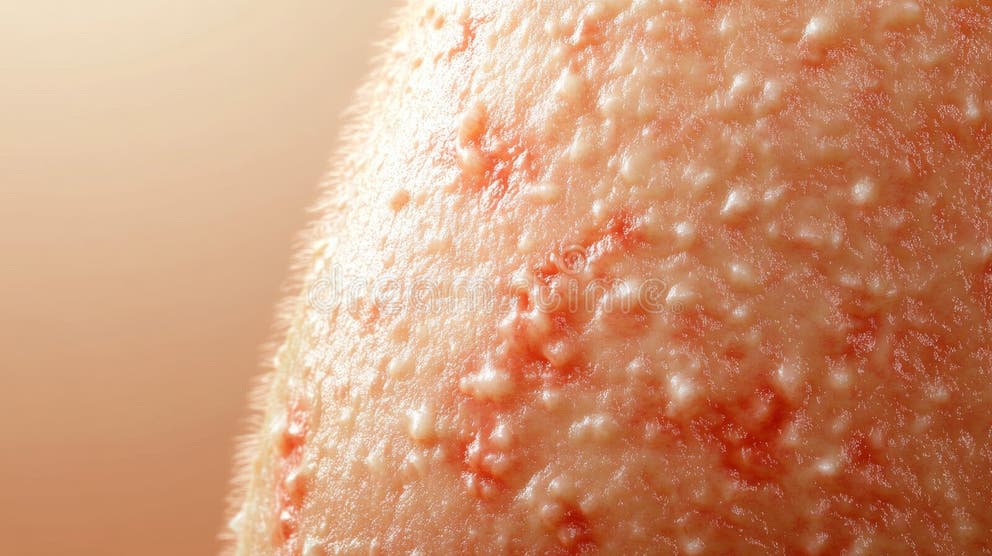 Macro Image of Dermatitis with Rashes, Redness, and Texture Changes ...