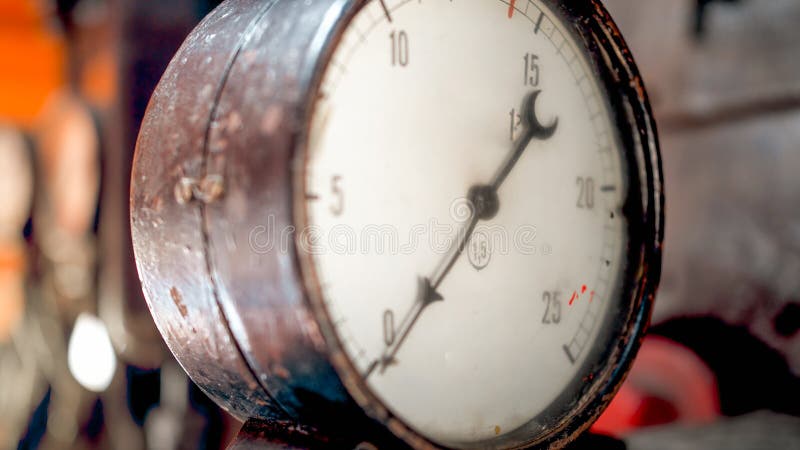 Macro Photo of Dial and Pointer on Retro Manometer at Steam Power ...