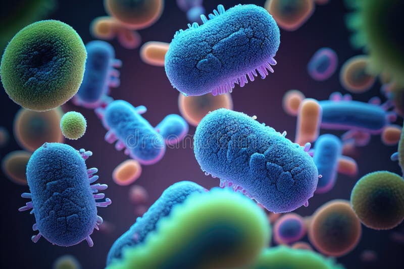 Macro Image of Different Pathogens : Virus, Bacteria, Microbes - AI ...