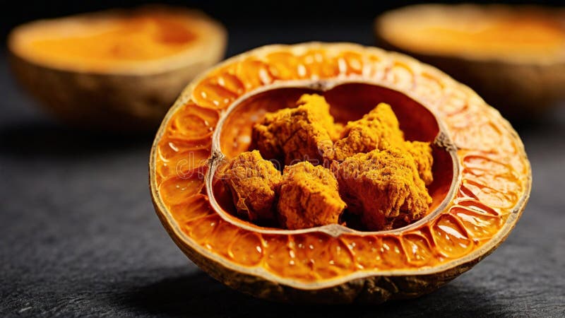Turmeric Root Cut Open Powder Chunks Macro Stock Photo - Image of plant ...