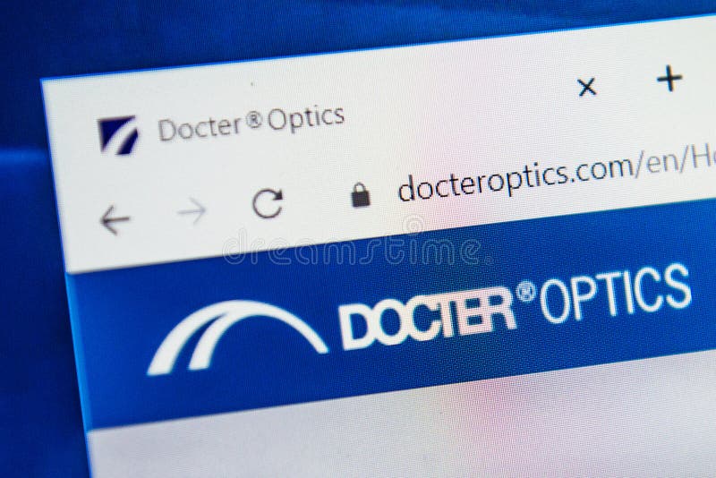 Docter Optics Web Site. Selective Focus. Editorial Stock Photo - Image ...