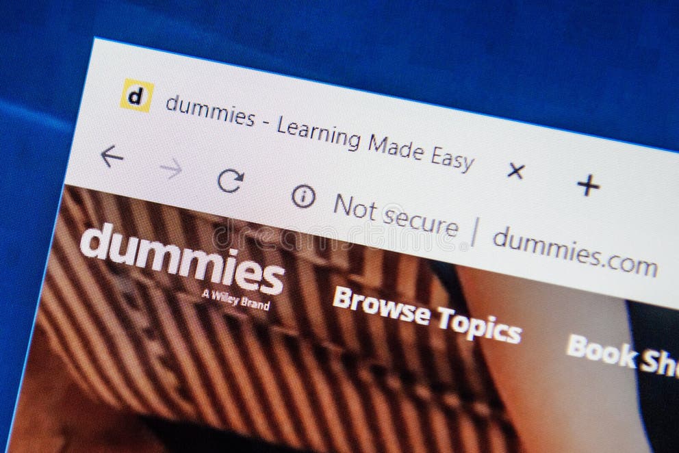 Dummies.com Web Site. Selective Focus. Editorial Photography - Image of ...