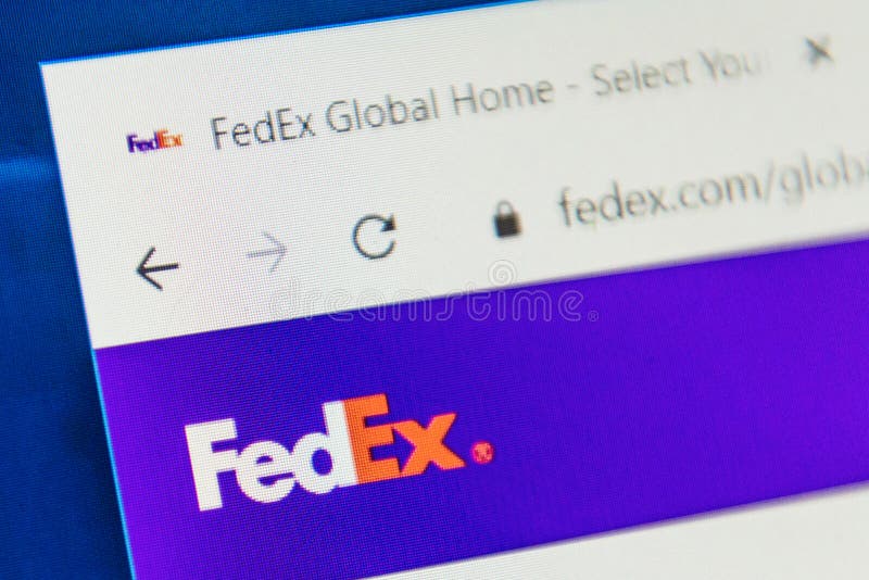 Fedex.com Web Site. Selective Focus. Editorial Stock Photo - Image of ...