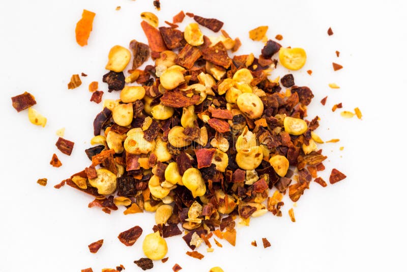 Macro Image of Flaked Chili Flakes Stock Image - Image of pepper, asian ...
