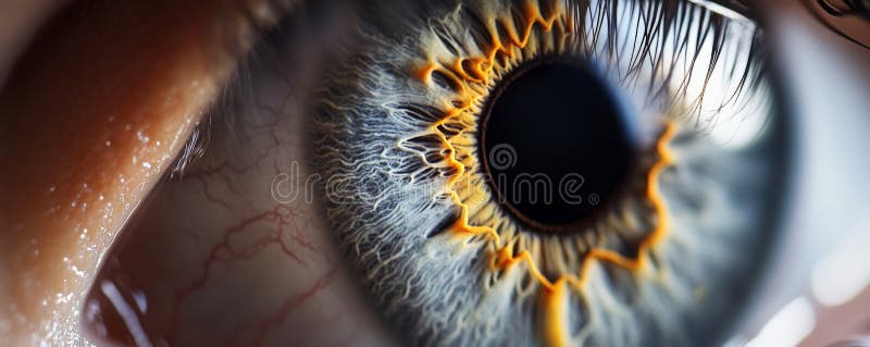 Macro Image of a Grey Eye with Soft, Intricate Lines and Patterns in ...