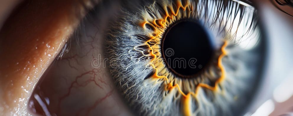 Macro Image of a Grey Eye with Soft, Intricate Lines and Patterns in ...