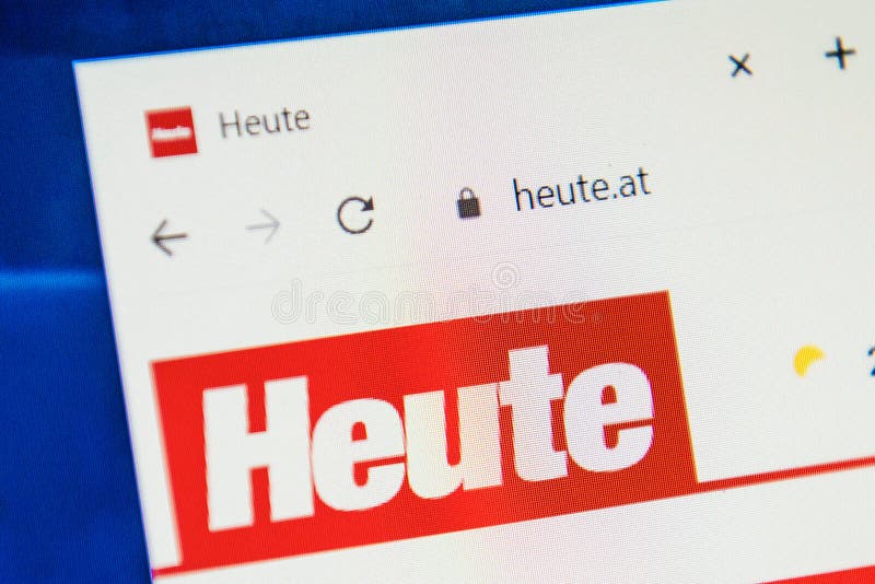 Heute.at Web Site. Selective Focus. Editorial Stock Photo - Image of ...