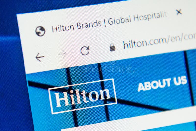 Hilton Web Site. Selective Focus. Editorial Photo - Image of macro ...