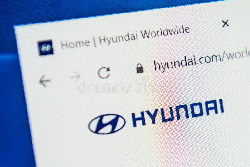 Hyundai Web Site. Selective Focus. Editorial Photo - Image of site ...