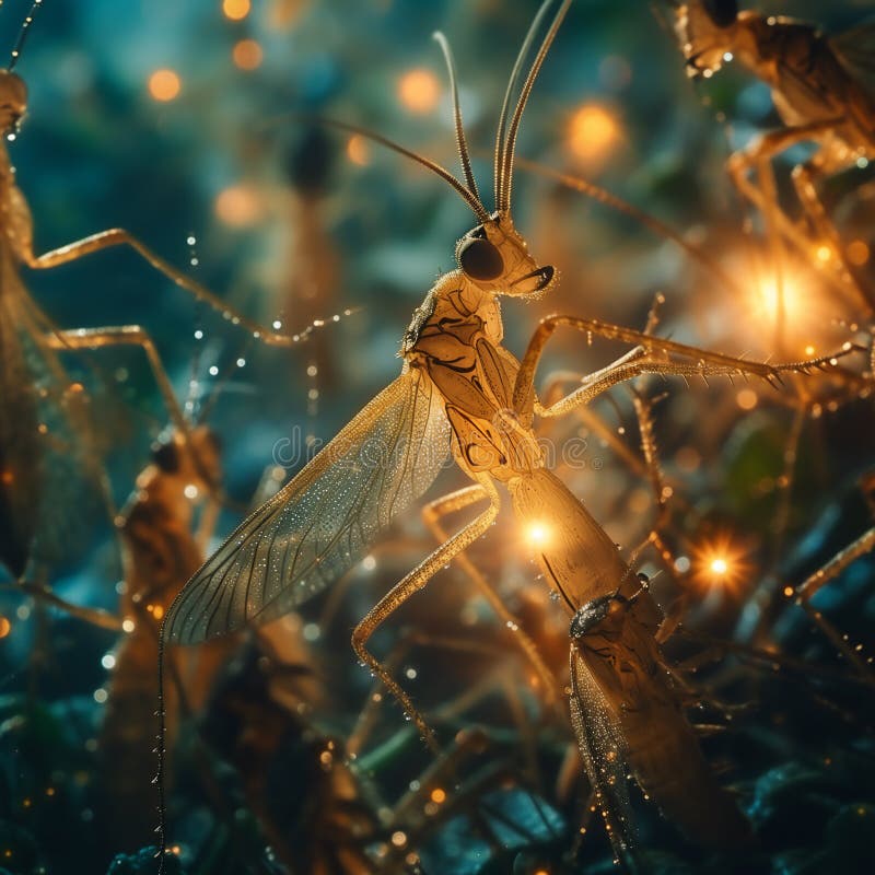 Macro Image of an Insect in Dramatic Sci-Fi Light, Dark Fantasy Insect ...