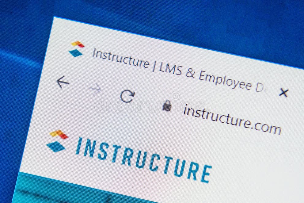 Instructure.com Web Site. Selective Focus. Editorial Photography ...