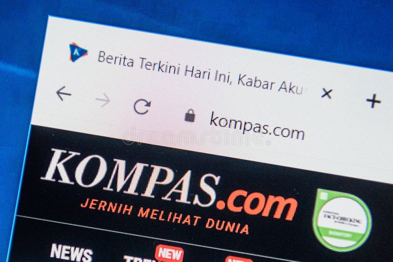 Kompas.com Web Site. Selective Focus. Editorial Image - Image of home ...