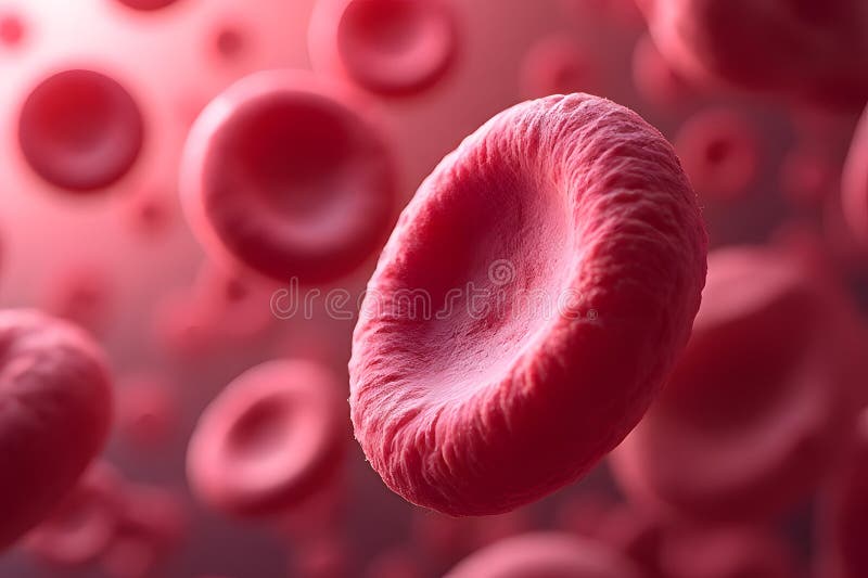 Macro Image of Many Red Blood Cells Created Using AI Stock Photo ...