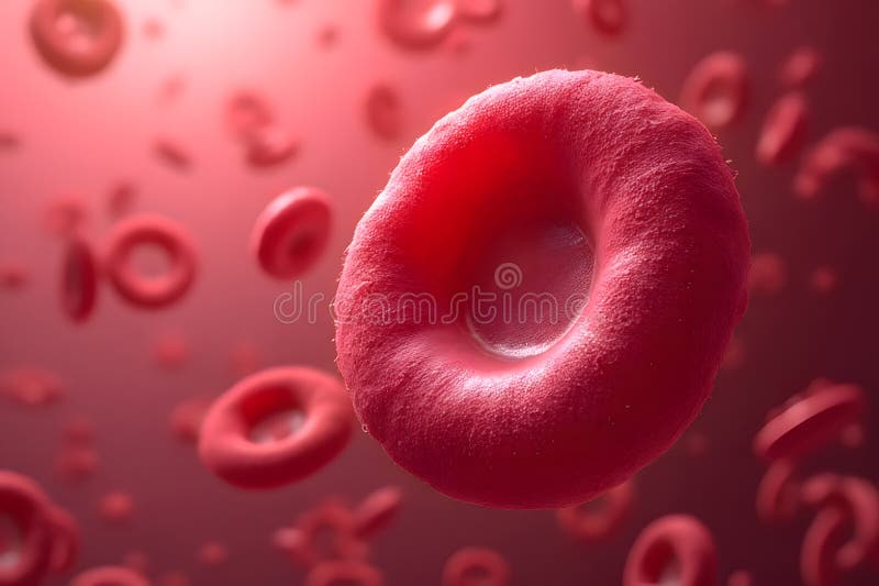 Macro Image of Many Red Blood Cells Created Using AI Stock Image ...