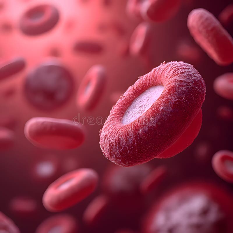 Macro Image of Many Red Blood Cells Created Using AI Stock Photo ...