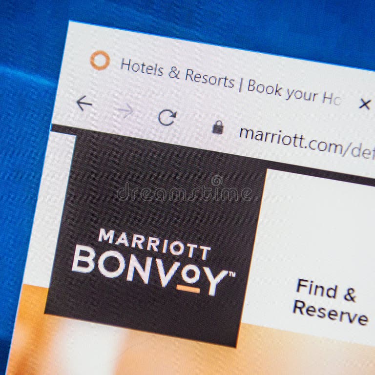 Marriott.com Web Site. Selective Focus. Editorial Stock Image - Image ...
