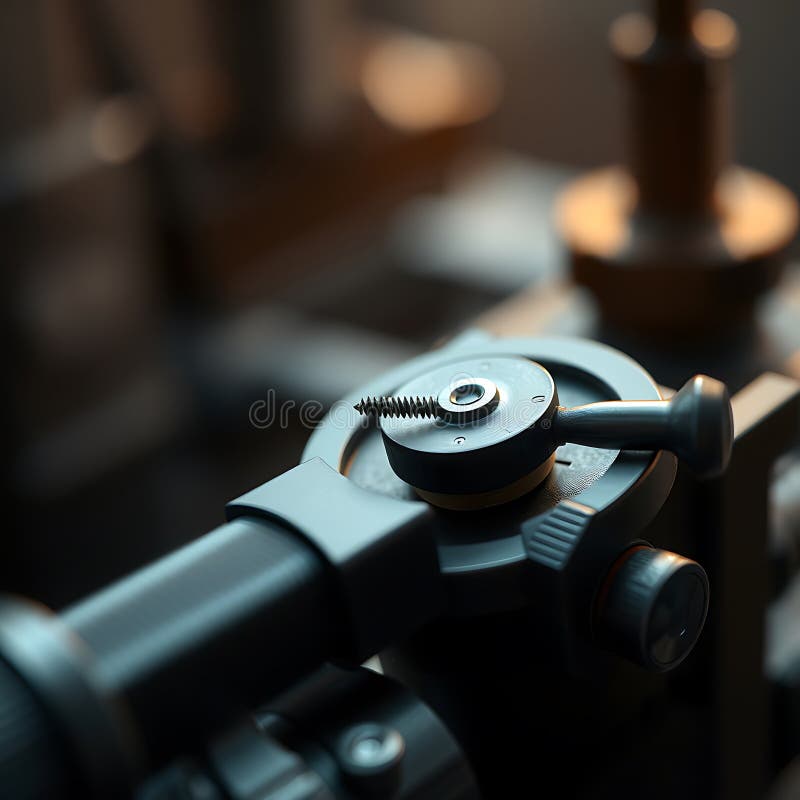 A Macro Image of a Micrometers Fine Thread Mechanism with a Subtle ...